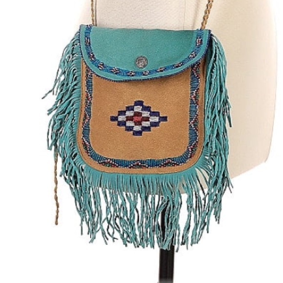 Hand Crafted | Bags | Handcrafted Beaded Fringe Crossbody Bag Native ...